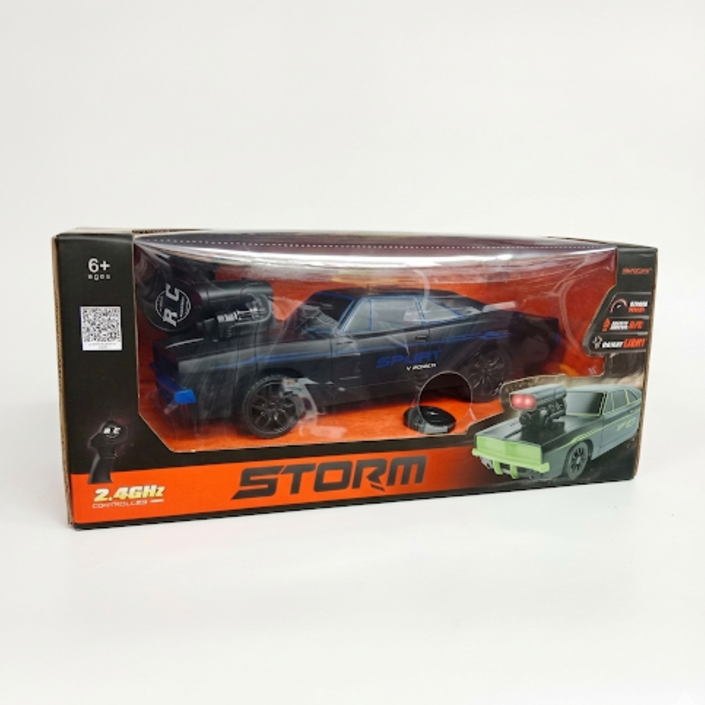 Super Storm RC Muscle Car with LED Lights, Music & 2.4GHz Remote ...